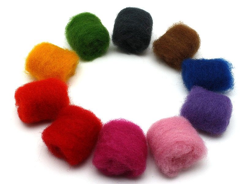 filzwolle im Vlies zum Trocken- und Nassfilzen